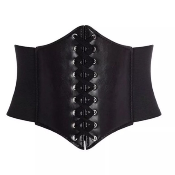 Boutique | Accessories | Faux Leather Laceup Corset Waist Belt Goth ...